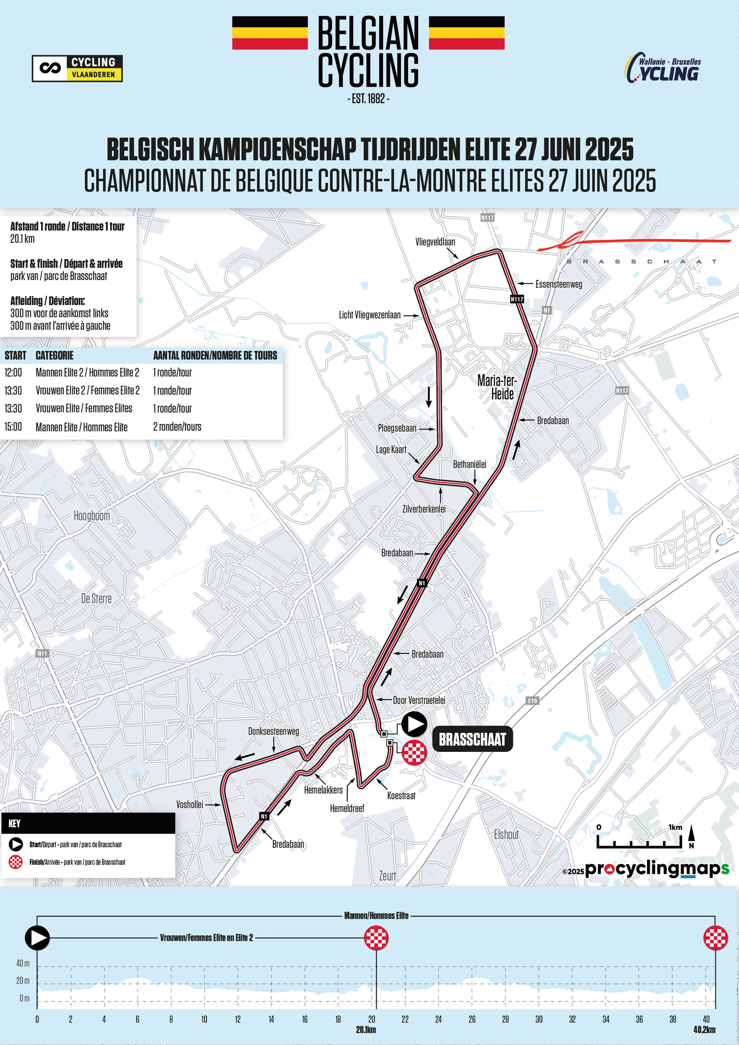 Parcours BK tijdrijden in Brasschaat is bekend: “Voorbereiding voor het Belgisch kampioenschap ...